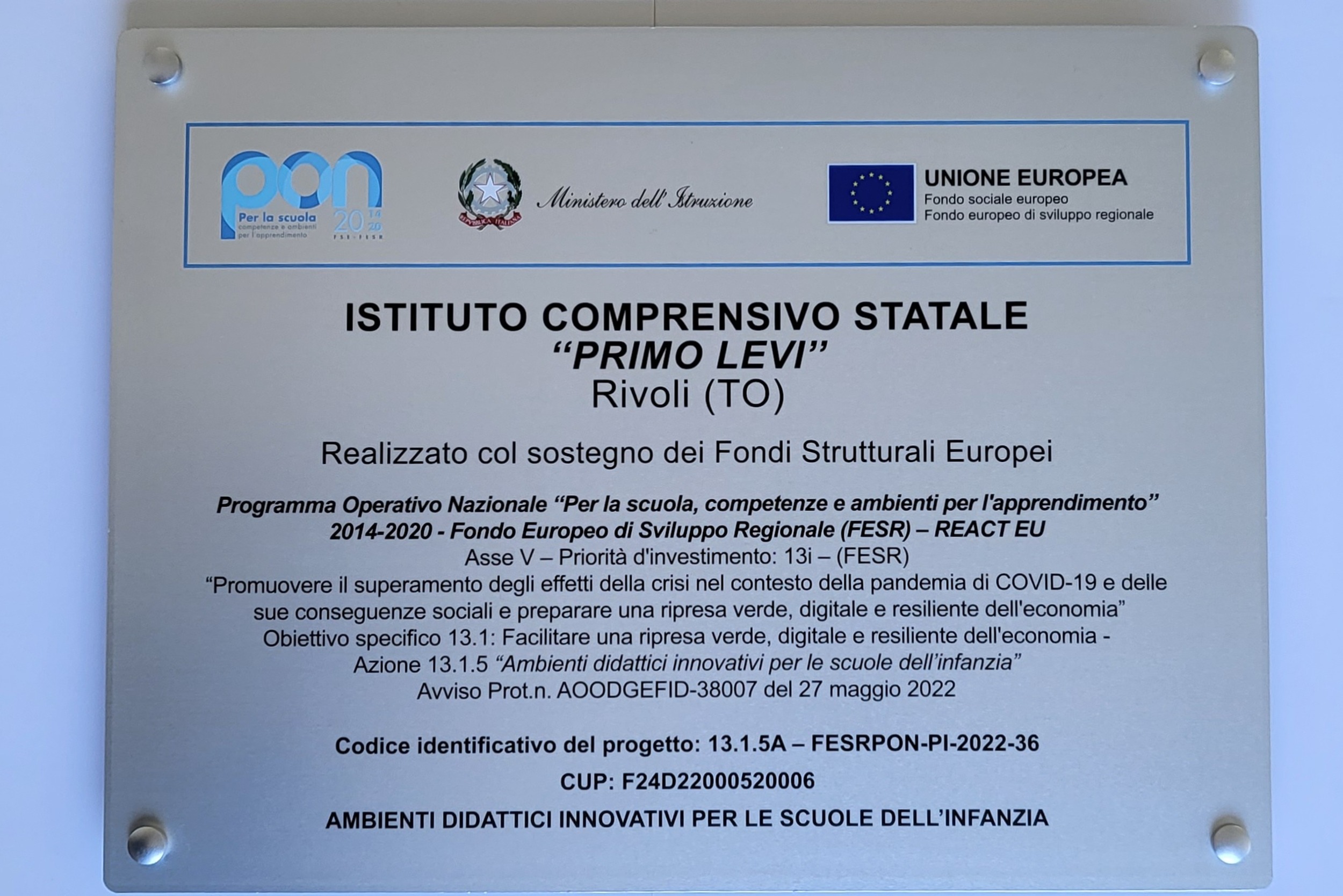 Preventivo Targhe E Materiali Pubblicitari PON PNRR Ordini MEPA Preventivo Targhe E Materiali Pubblicitari PON PNRR Ordini MEPA