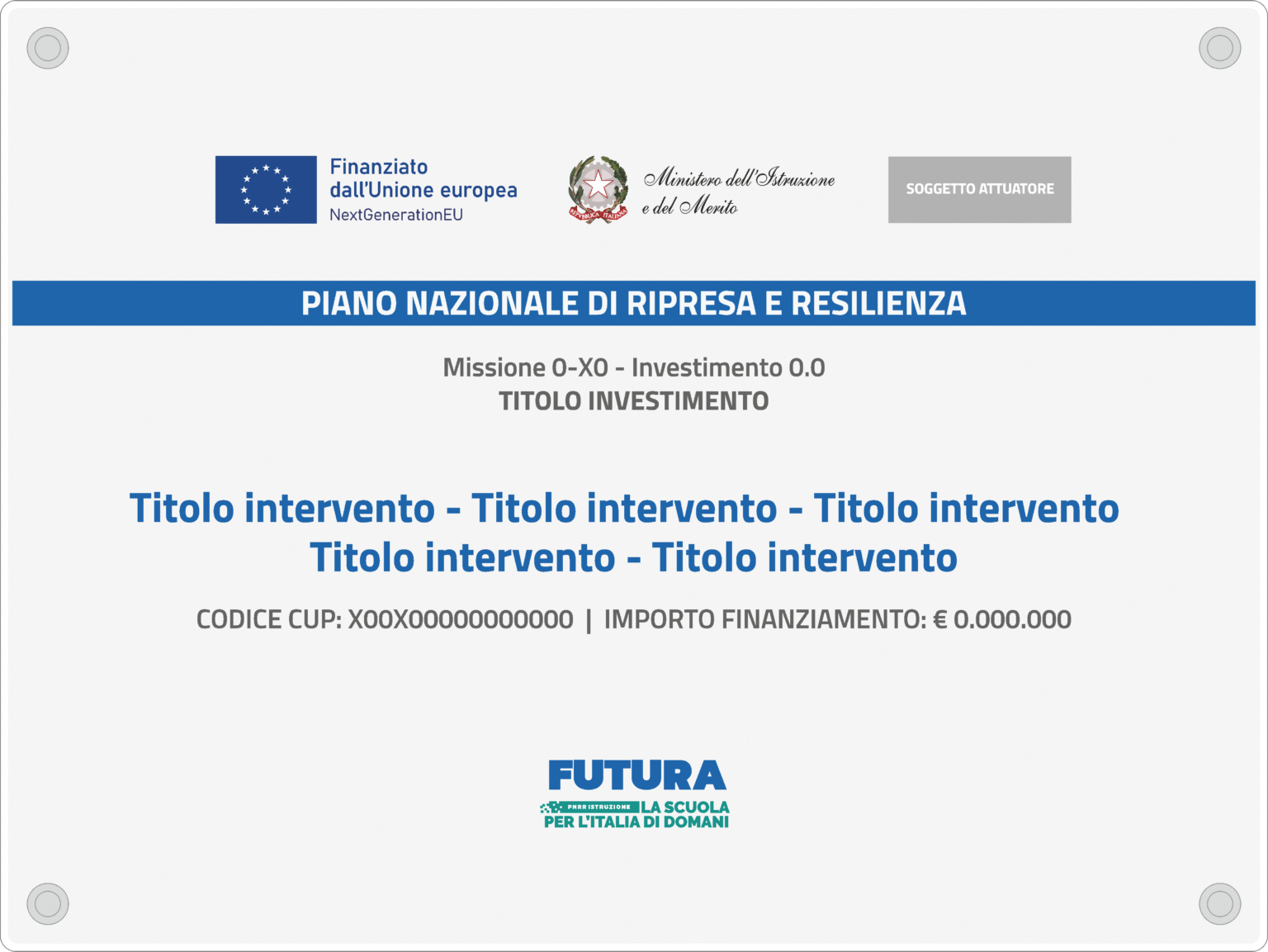 Preventivo online materiali pubblicitari PON PNRR COESIONE ITALIA ...